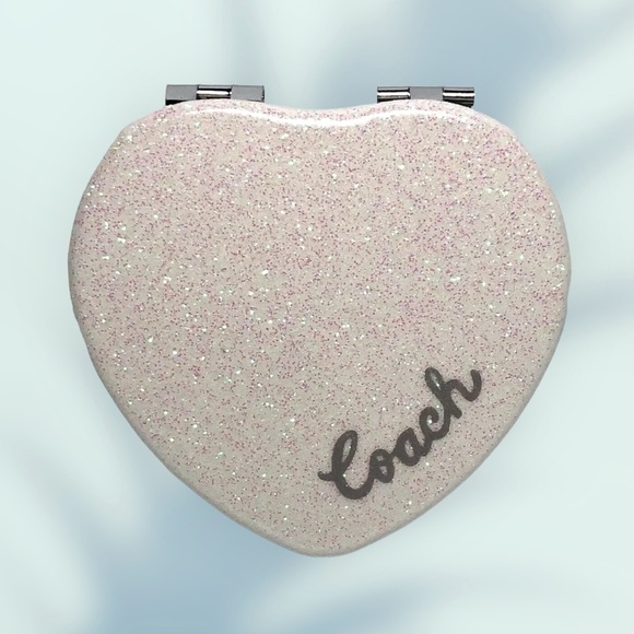 Coach | Accessories | Coach Glitter Heart Compact Mirror | Poshmark